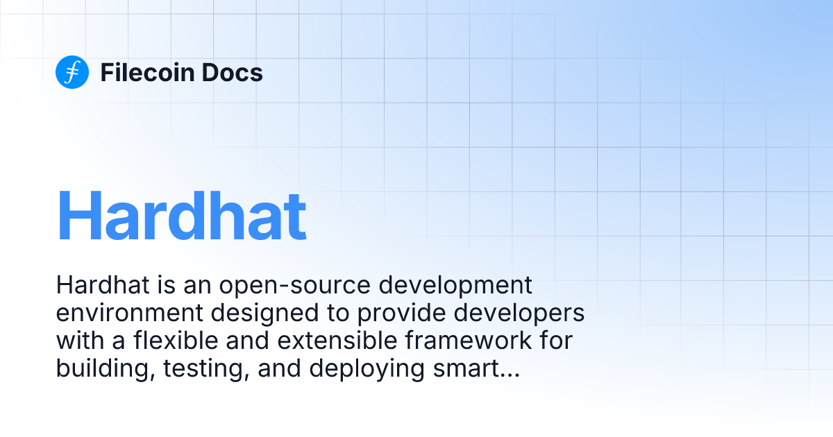 Hardhat | Filecoin Docs